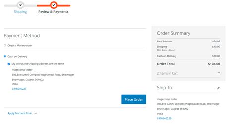 Frontend Display Of Cash On Delivery Extra Fee Support Portal For