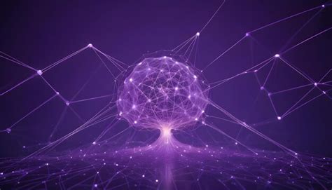 Abstract Image Of A Glowing Purple Orb Connected To A Network Of Lines The Orb Resembles A