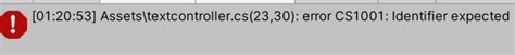 Identifier Expected Issue Runity2d