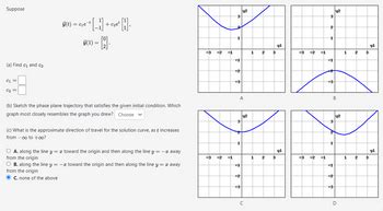 Answered Suppose a Find c₁ and C₂ C C₂ y t C₁e t ₂² ÿ Q b