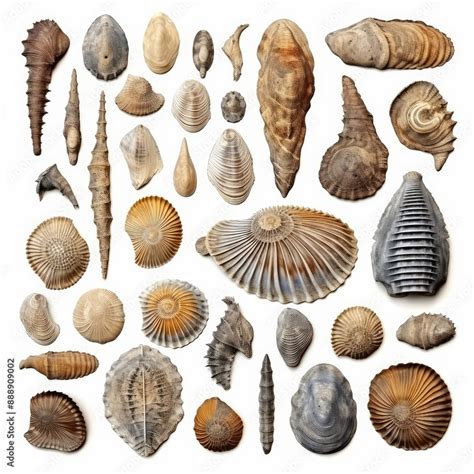 Fossils Set Archeologic Fossil Dig Collection Isolated Fossilized