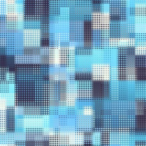 Seamless Geometric Vector Pattern Dots Overlay Style Abstract Background Pixel Art Texture