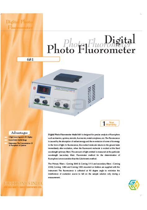 Fluorometer Vels Scientific And Instruments