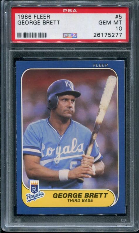 1986 Fleer 5 George Brett Psa 10 Hof 26175277 All Star Cards Inc