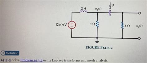 solved 14 3 3 solve problem 14 3 2 using laplace transforms