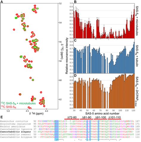 Nmr Assays To Localise Sas 5 Interactions A Shown In The Overlay Are