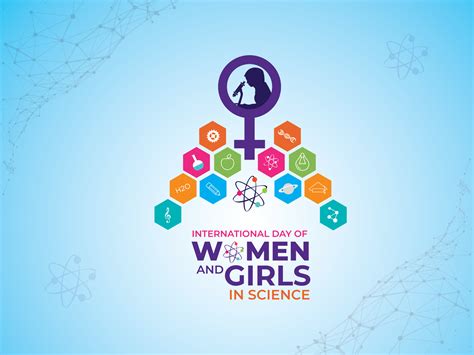 International Day Of Women And Girls In Science Science Icon Concept Template For Background