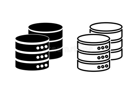 Database Icon Database Vector Icon Stock Vector Illustration Of