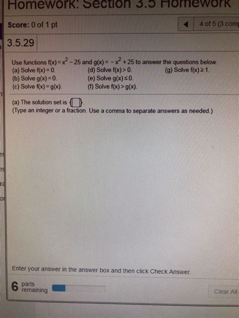 Solved Homework Section 3 5 Homework Score 0 Of 1pt 3 5 29