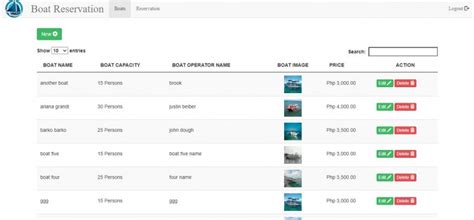 Online Boat Reservation System Project In Php With Source Code And