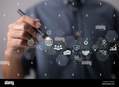 Iot Digital Marketing And Global Business Business Strategy Concept For The Internet Of