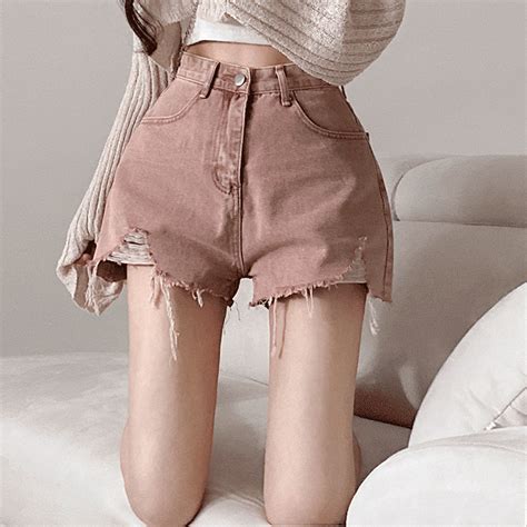 S~l예쁨아우라 핑키워싱 빈티지 데님 숏팬츠 에이블리
