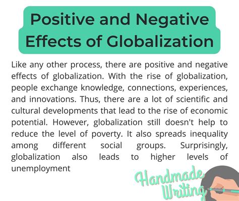 Positive And Negative Effects Of Globalization