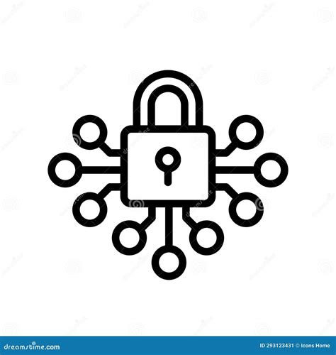 Cyber Security Icon Vector Illustration Keyhole Icon Encryption Documents Stock Illustration