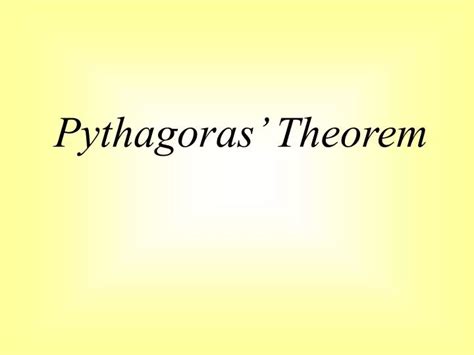 PPT Pythagoras Theorem PowerPoint Presentation Free Download ID 4503792