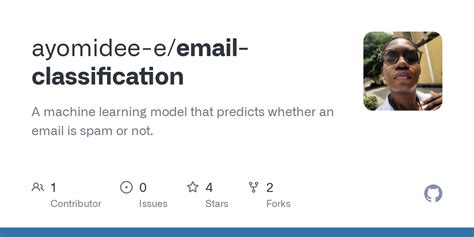 github ayomidee e email classification a machine learning model that