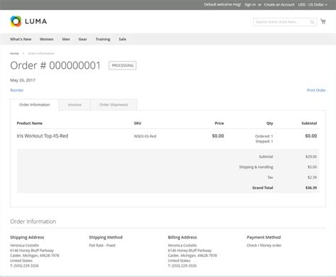 Orders And Returns Widget Adobe Commerce