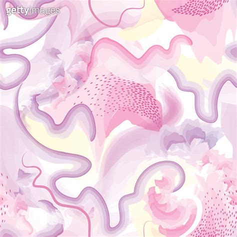 Abstract Wavy Lines Seamless Pattern Spring Organic Texture With Flowing Wavy Shapes Beautiful