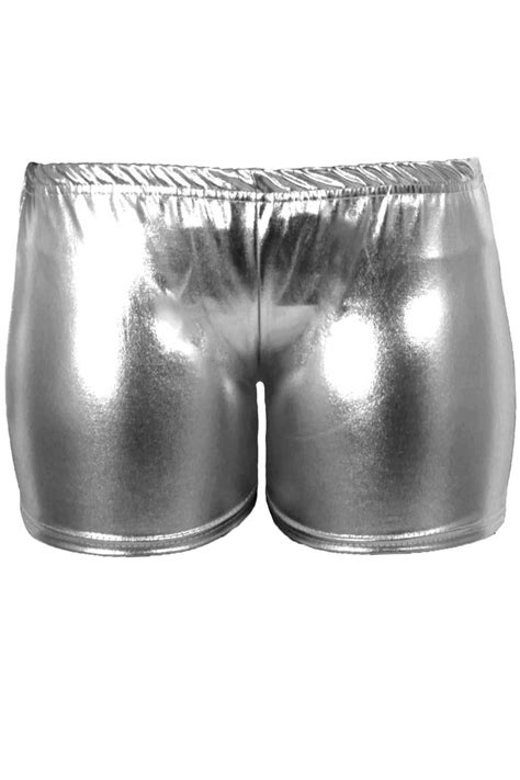 Adult Metallic Silver Shorts