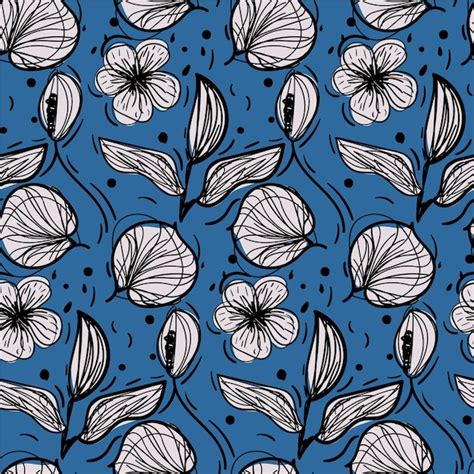 Modelo Sin Costuras Floral Simple Para La Ilustración Vectorial De