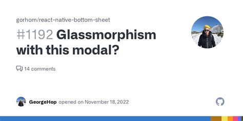 Glassmorphism With This Modal Issue 1192 Gorhom React Native