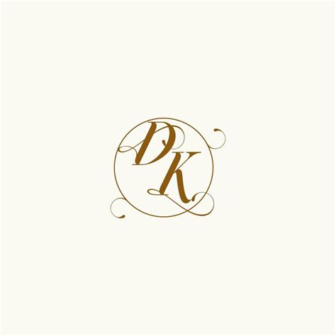 Dk Wedding Monogram Initial In Perfect Details 34902453 Vector Art At Vecteezy