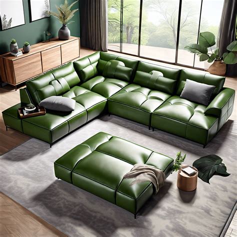 15 Green Leather Couch Ideas To Transform Your Living Room