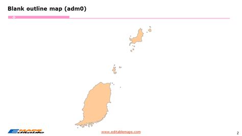 Grenada Map With 6 Parishes And One Dependency Editable Powerpoint Maps