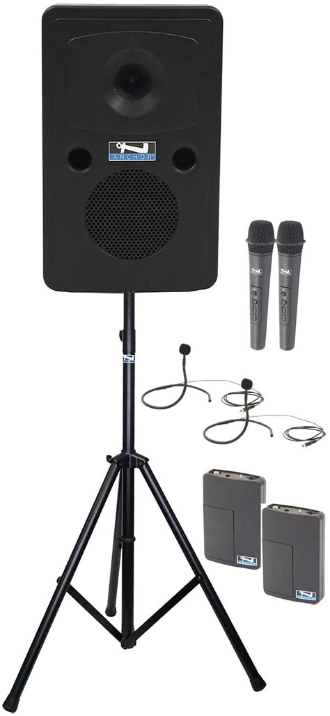 Anchor Audio 612435 Go Getter 2 System 4 Anchor Air 2x Handheld 2x Collar Wireless Microphones