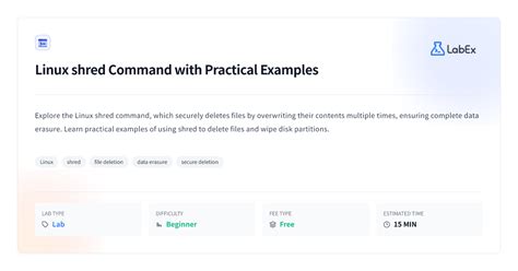 Linux Shred Command With Practical Examples Labex