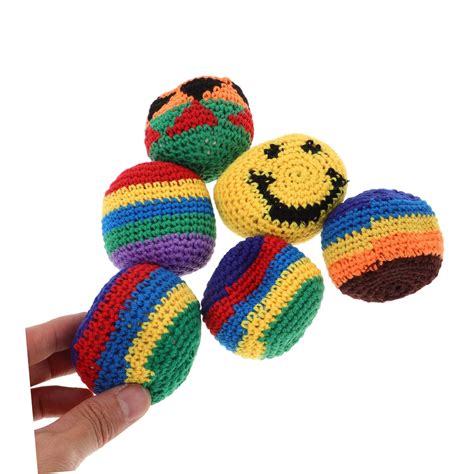 Ibasenice Funny Hacky Ball Sacks 6pcs Knit Sack Ibasenice