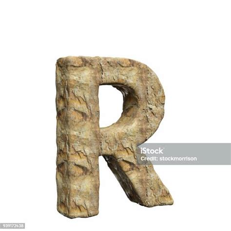순수한 흰색 바탕에 상세한 따뜻한 거친 바위 대문자 R 이 3d 렌더링입니다 바위에 대한 스톡 사진 및 기타 이미지 바위 알파벳 R 0명 Istock