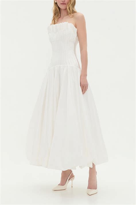 Ivy Bubble Hem Gown Ivory Aje Aje Row