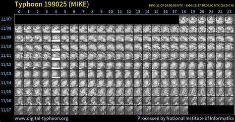 Digital Typhoon Typhoon 199025 MIKE List Of All Images
