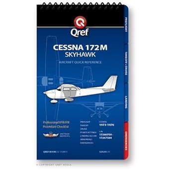 Cessna 172M Qref Checklist Book Amazon Com Br