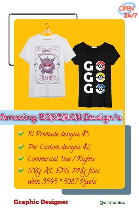 Pokemon T Shirt Design Ideas Fiverr Freelancer T Shirt Designer