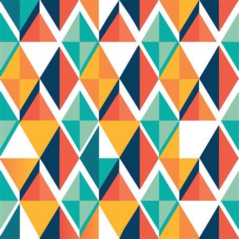Premium Vector Abstract Geometric Pattern Retro Style Vector Illustration