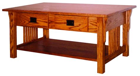 Prairie Mission 24 X 40 Coffee Table With Two Drawers Amish Traditions