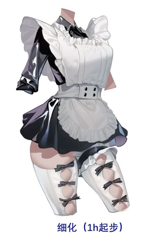 ιℕ ♬에 있는 님의 핀 캐릭터 복장 메이드 복장 옷감