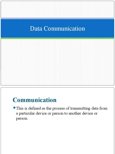 Data Communication Pdf Transmission Medium Computer Network