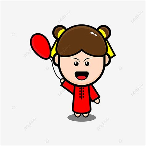 Chinese Girl Cartoon Clipart