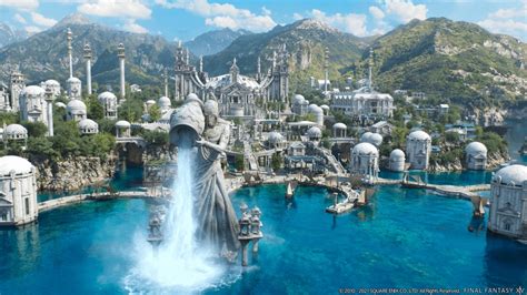 Old Sharlayan Moving Water Wallpaper Rffxiv