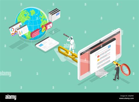 3d Isometric Flat Conceptual Illustration Of Web Search Seo Algorithm 3d Isometric Flat