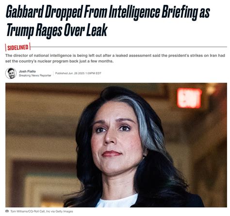 When The Director Of Intelligence Is Excluded From Intel Briefings And Trump Has Called For