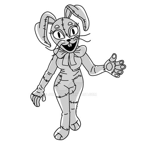 Fnaf Vanny Obey Teaser Sem Cor By J4nj4um On Deviantart
