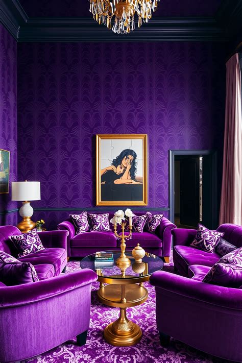 20 Purple Wallpaper Decorating Ideas For Stunning Interiors
