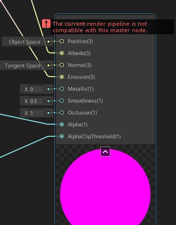 Shader Graph Error The Current Render Pipeline Is Not Compatible With