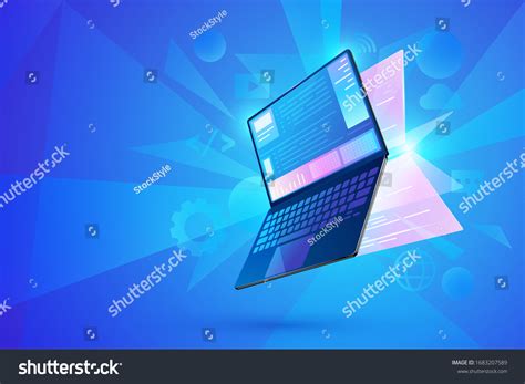Software Development Concept User Interface Laptop Stock Illustration