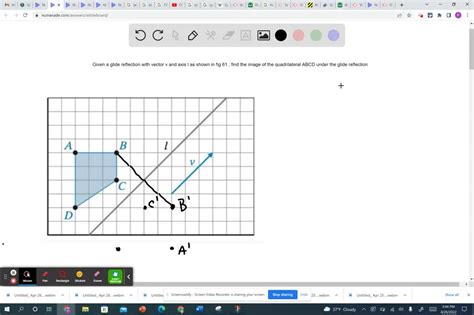 solved given a glide reflection with vector v and axis l as shown in