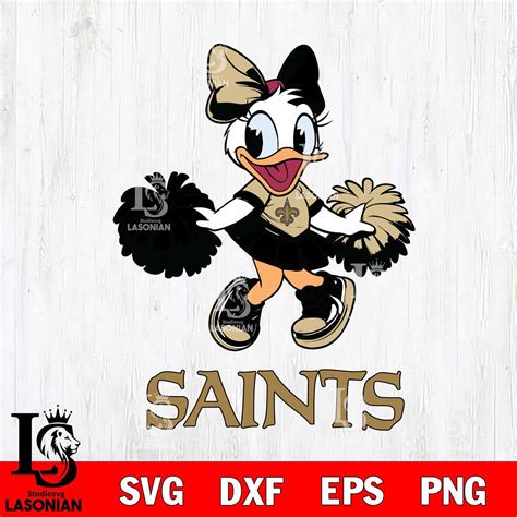 New Orleans Saints Daisy Duck Cheerleader Disney Lasoniansvg